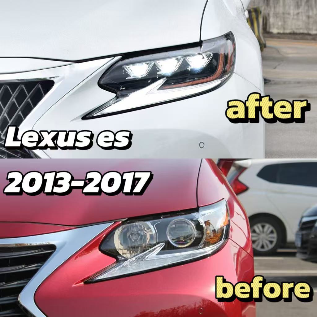 Original Triple Beam LED headlights for 2013 2014 2015 2016 2017 LEXUS ...