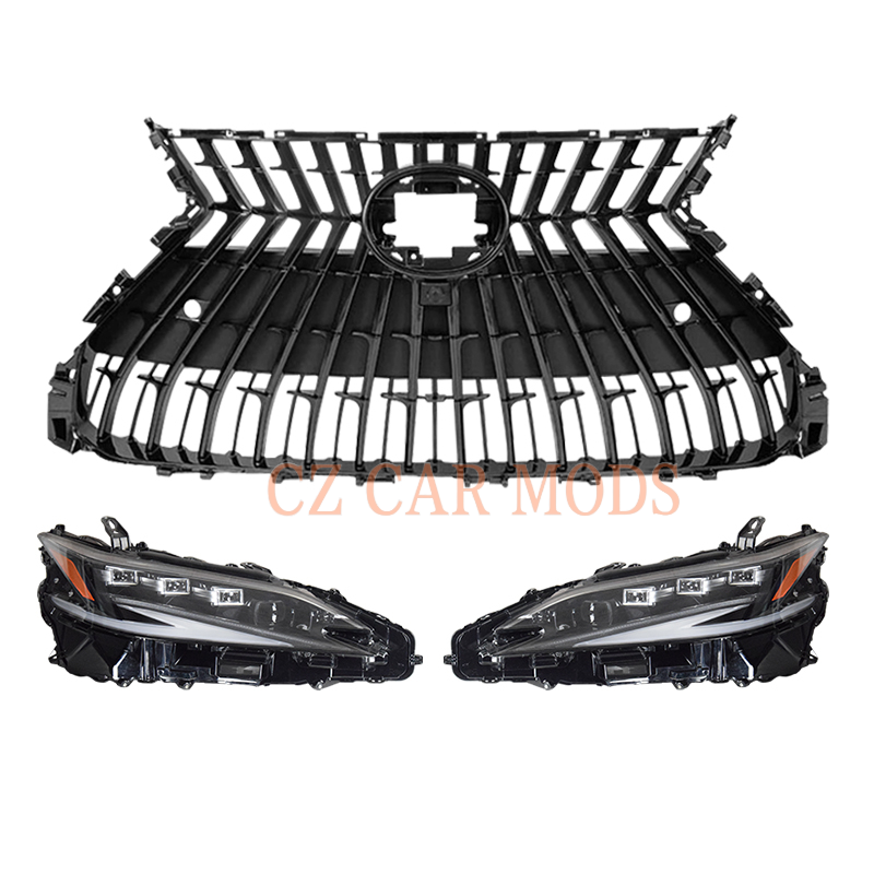 Triple Beam LED headlights grille For 2018 2019 2020 2021 2022 2023 20 ...