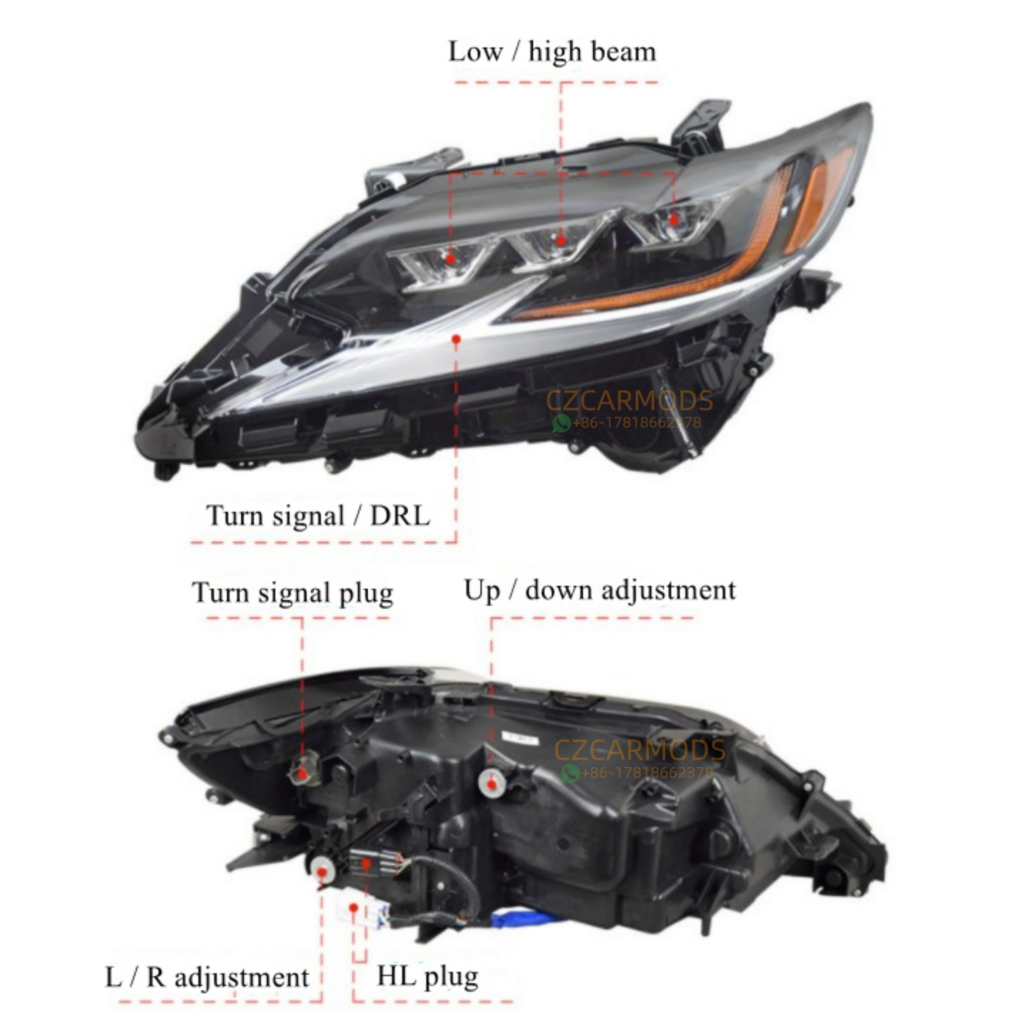Car Body Kits for LEXUS ES ES300h ES350 2013-2018 Upgrade 2021 LS LOOK ...